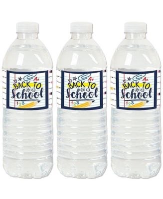 Big Dot of Happiness Back to School - First Day of School Water Bottle ...