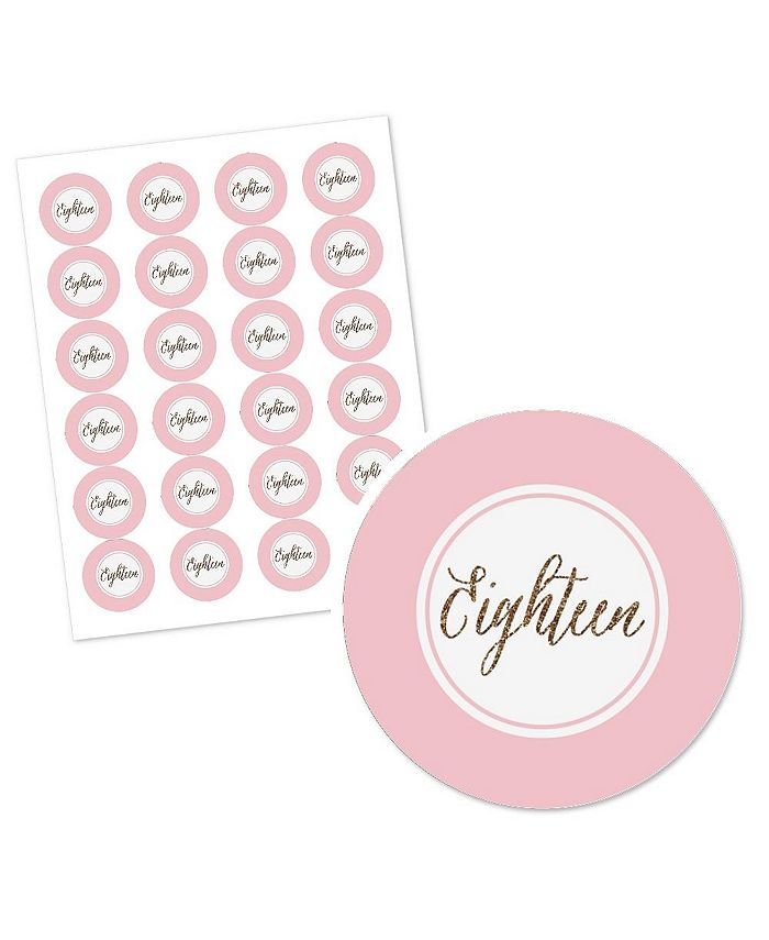 Big Dot of Happiness Chic 18th Birthday - Pink and Gold - Birthday ...