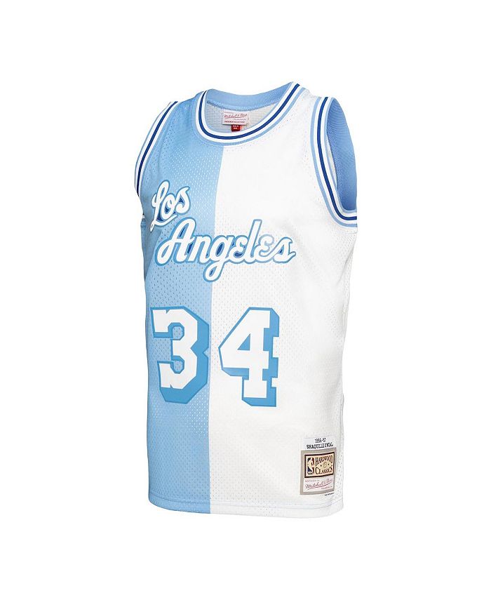 Mitchell & Ness Men's Shaquille O'Neal Powder Blue, White Los Angeles ...