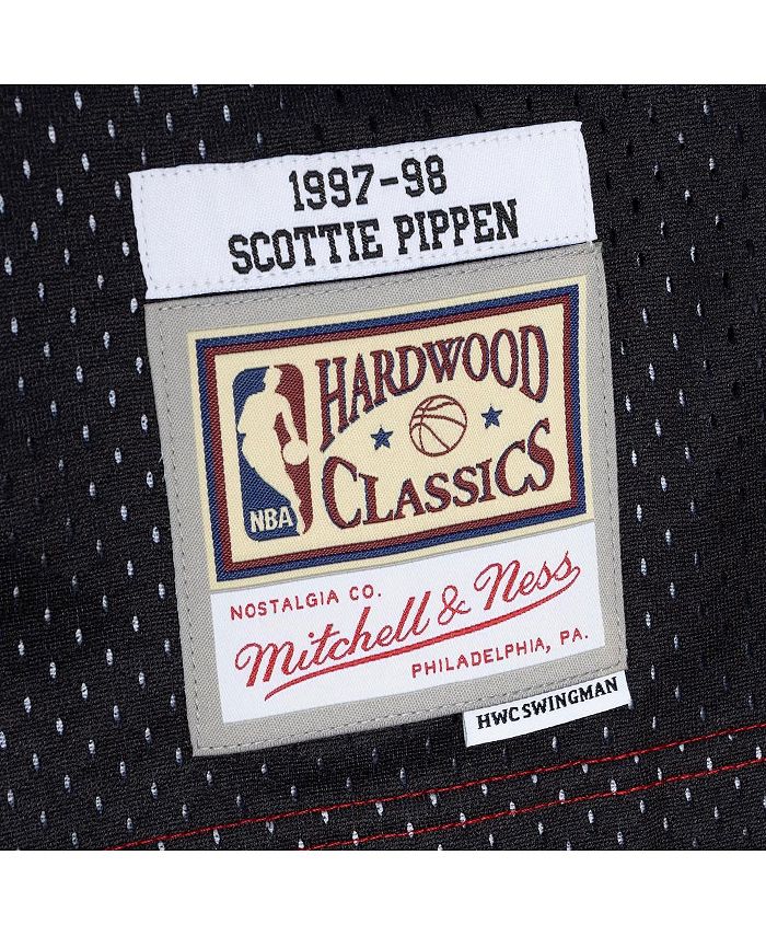 Mitchell & Ness Men's Scottie Pippen Red, Black Chicago Bulls Hardwood ...