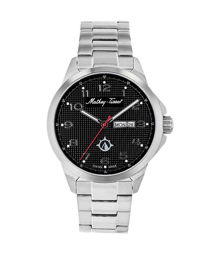 Mathey-Tissot Men's Excalibur Collection Three Hand Date Stainless ...