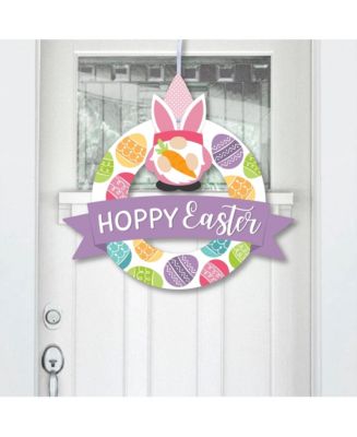 Easter Gnomes - Outdoor Spring Bunny Party Decor - Front Door Wreath ...