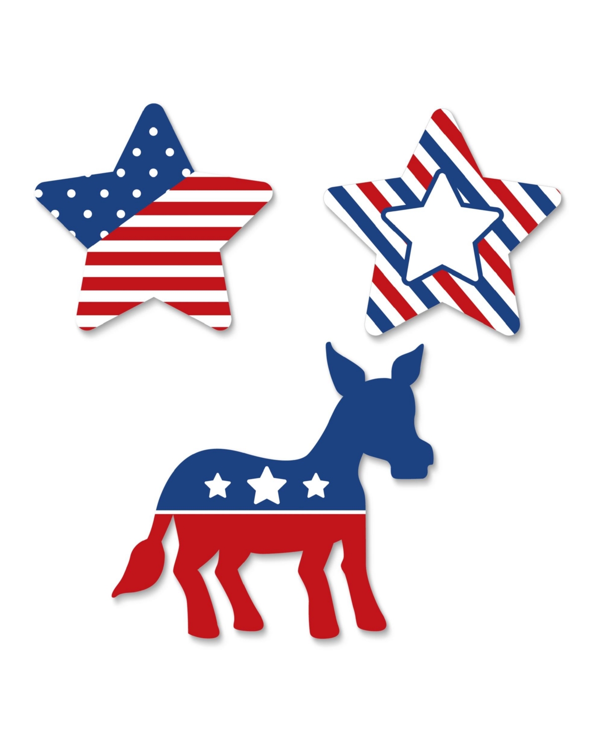 Big Dot Of Happiness Election (D) - Political Party Diy Shaped Cut-Outs ...