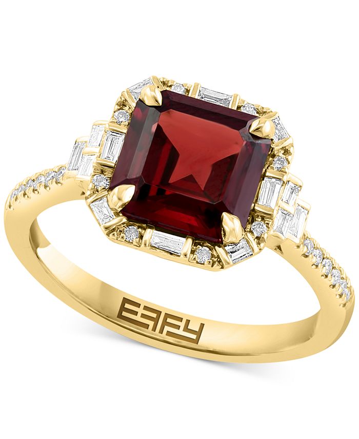 EFFY Collection EFFY® Garnet (2-3/4 ct. t.w.) & Diamond (1/5 ct. t.w ...