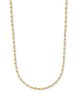Elongated Box Link Chain Necklace (3mm) Collection in 14k Gold - Macy's