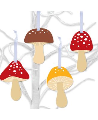 Wild Mushrooms - Red Toadstool Decorations - Tree Ornaments - Set of 12 ...