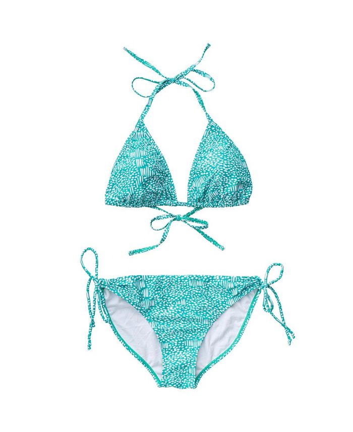 Snapper Rock Toddler, Child Girls Spearmint Spot Triangle Bikini - Macy's