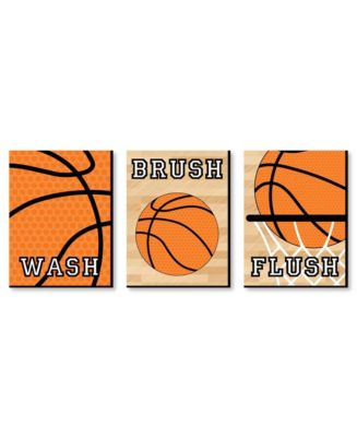 Big Dot of Happiness Nothin' but Net Basketball Wall Art 7.5 x 10 in ...