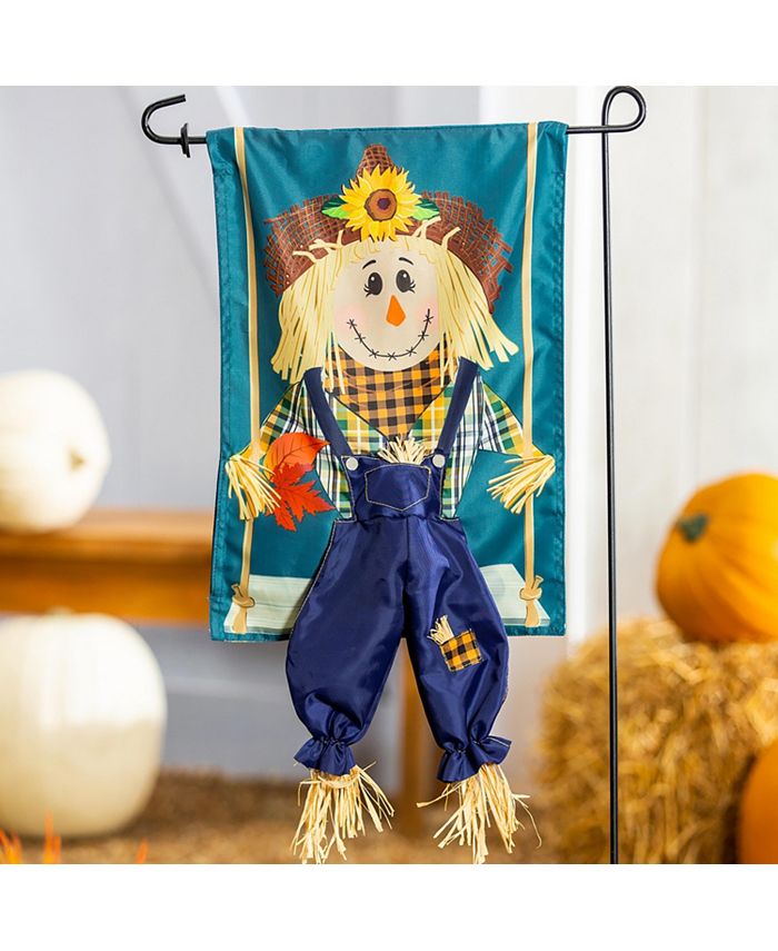 Evergreen Scarecrow Garden Applique Flag 12.5 x 18 Inches Indoor ...