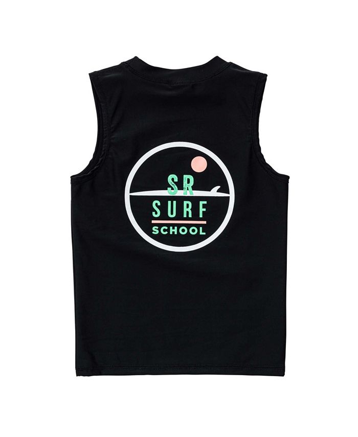 Snapper Rock Toddler|Child Boys Black Surf Sustainable Sleeveless Rash ...
