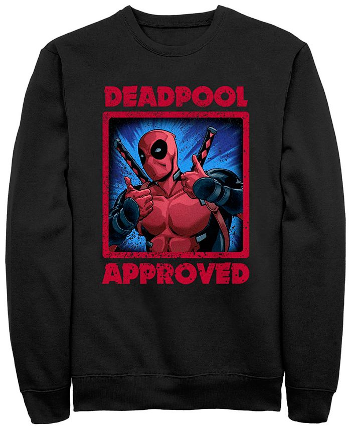 Fifth Sun Men's Deadpool Approved Crew Fleece Pullover - Macy's