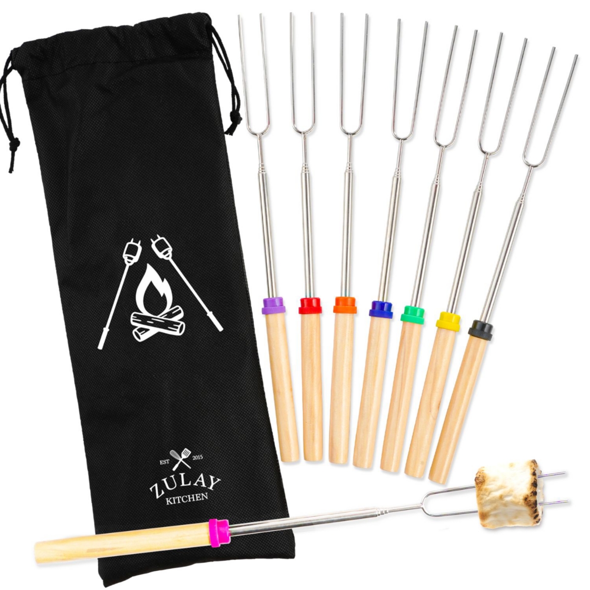 Click here for Zulay Kitchen Long Marshmallow Roasting Sticks Ext... prices