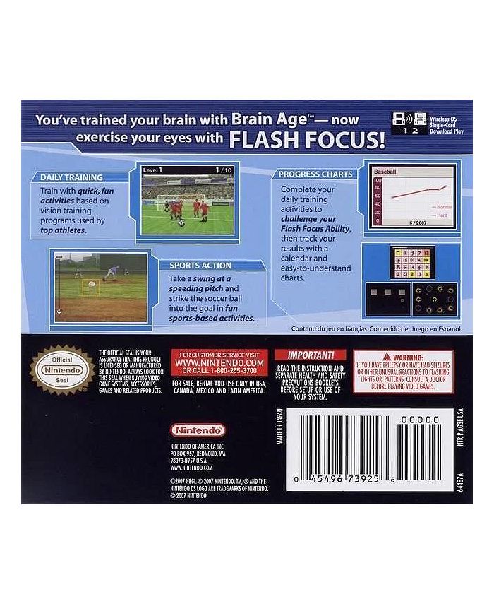Nintendo Flash Focus: Vision Training In Minutes a Day - DS - Macy's