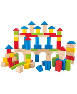 Hape Natural and Color Maple Blocks - Set of 100 - Macy's