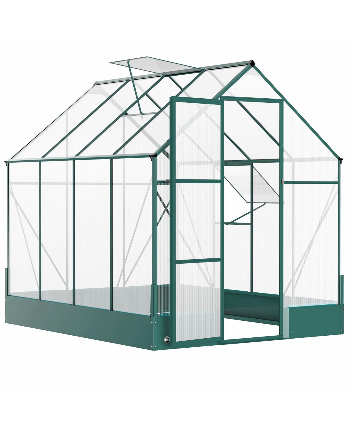 Click here for Outsunny 6 x 8 x 7 Walk-in Plant Polycarbonate hou... prices