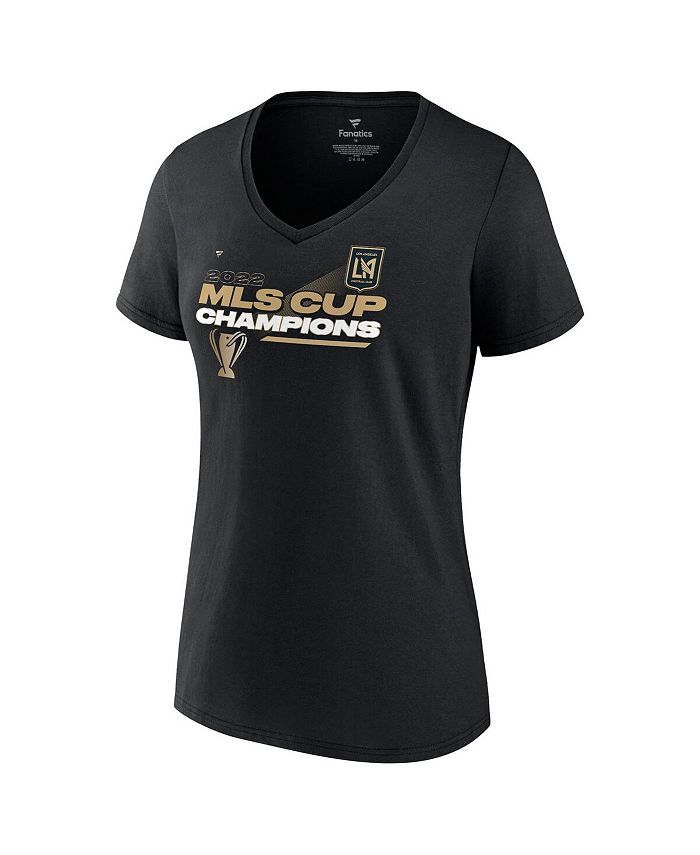 Fanatics Women's Black LAFC 2022 MLS Cup Champions Locker Room V-Neck T ...