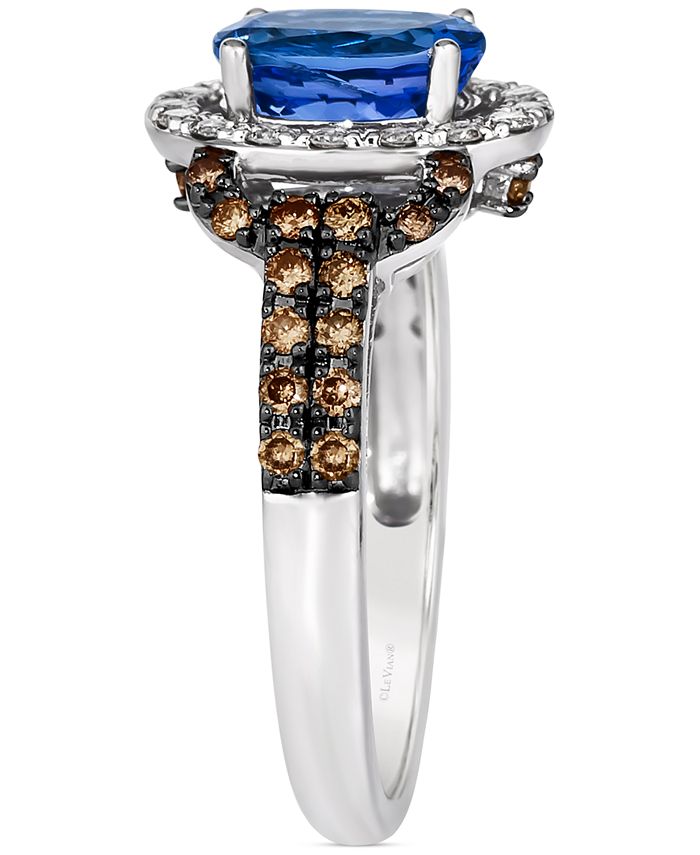 Le Vian Blueberry Tanzanite (1 ct. t.w.) & Diamond (1/2 ct. t.w.) Halo ...