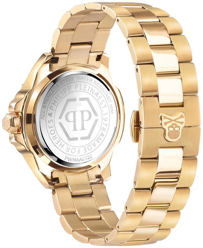 Philipp Plein Men's The $kull Gold Ion-Plated Stainless Steel Bracelet ...