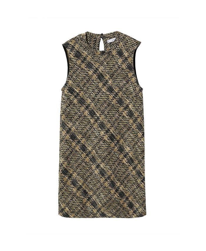 MANGO Women's Tweed Pinafore Dress - Macy's