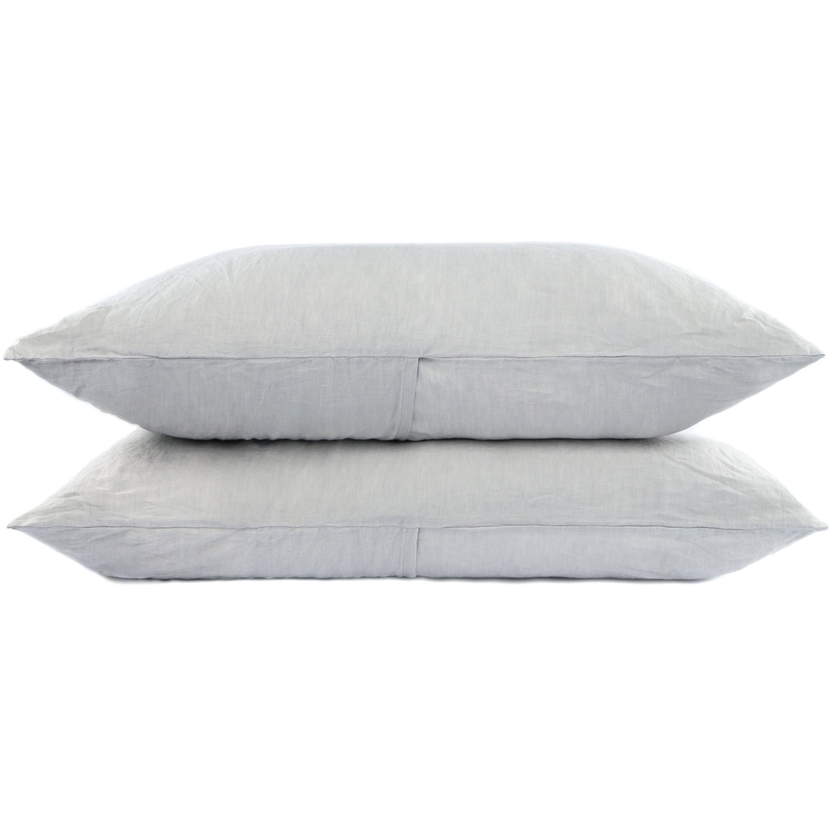 Click here for 100 French Linen Pillowcase Set - King - Pebble he... prices