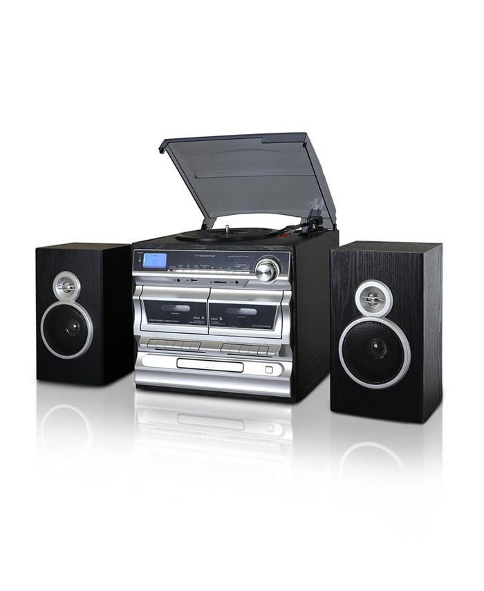 Trexonic 3-Speed Vinyl Turntable Home Stereo System with CD Player - Macy's