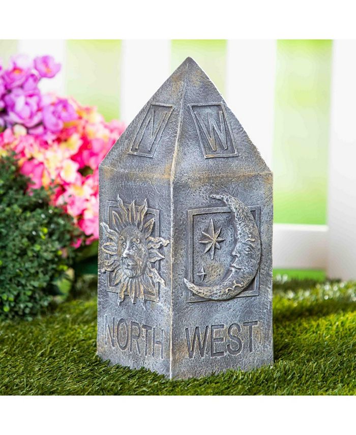 Evergreen 17" Garden Totem, Compass - Macy's