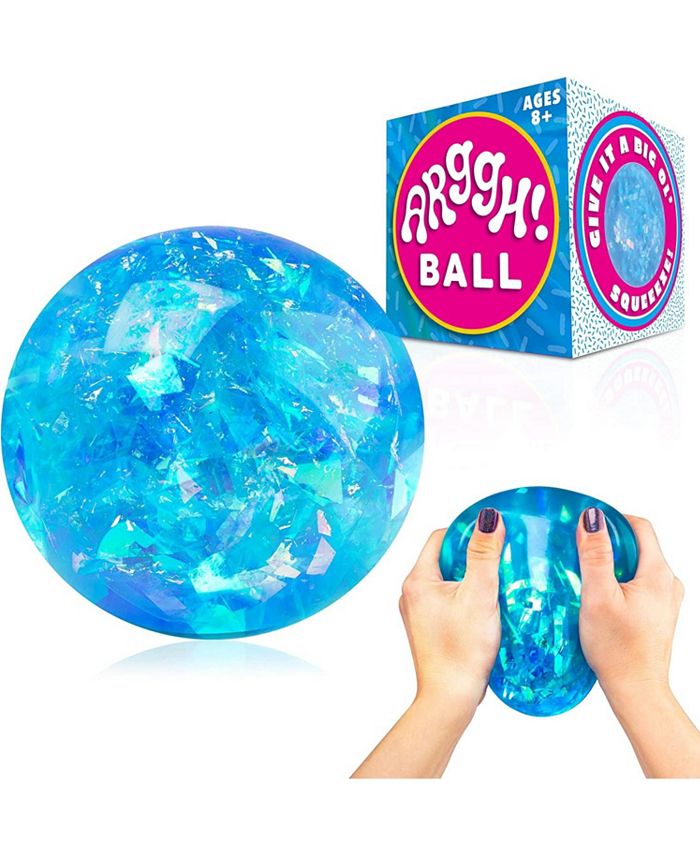 Power Your Fun Arggh Glitter Stress Ball for Adults and Kids - Blue ...