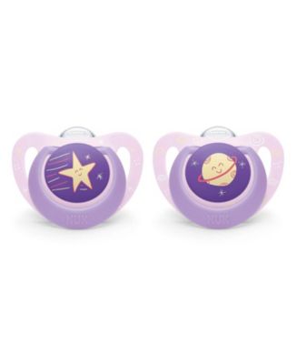 NUK Orthodontic Pacifiers, 0-6 Months, Space Pink, 2 Pack - Macy's