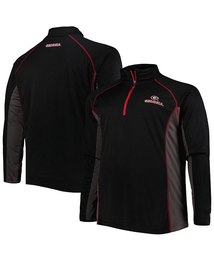 Profile Men's Black Georgia Bulldogs Big and Tall Quarter-Zip Jacket ...