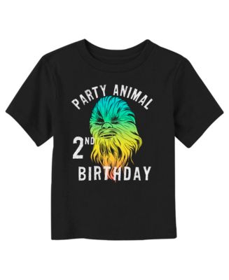 Toddler's Star Wars Chewbacca Party Animal 2nd Birthday Unisex T-Shirt ...