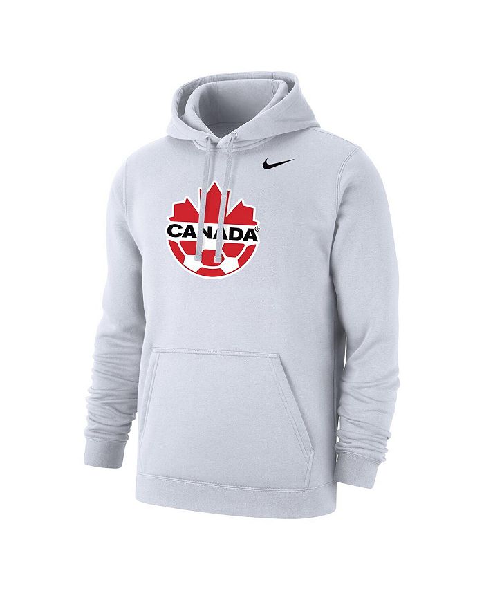 Nike Men's White Canada Soccer Club Primary Pullover Hoodie - Macy's