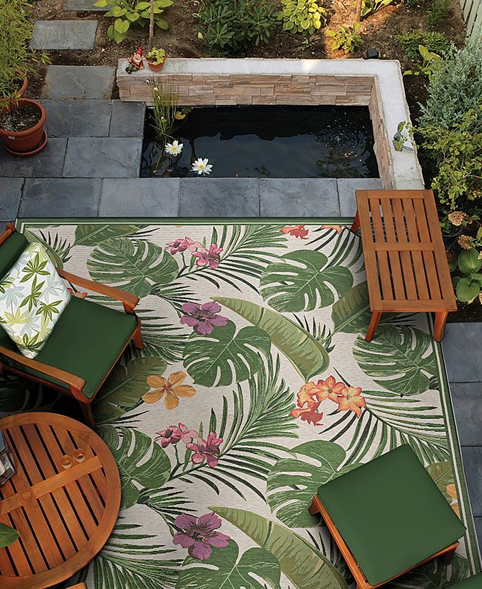 Couristan Dolce Flowering Fern 4' x 5'10" Area Rug - Macy's