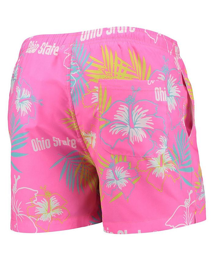 FOCO Men's Pink Ohio State Buckeyes Neon Floral Swim Trunks - Macy's