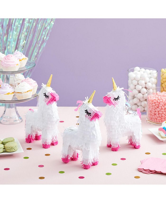 Blue Panda 3 Pack Mini Unicorn Pinatas for Girl Birthday Party ...