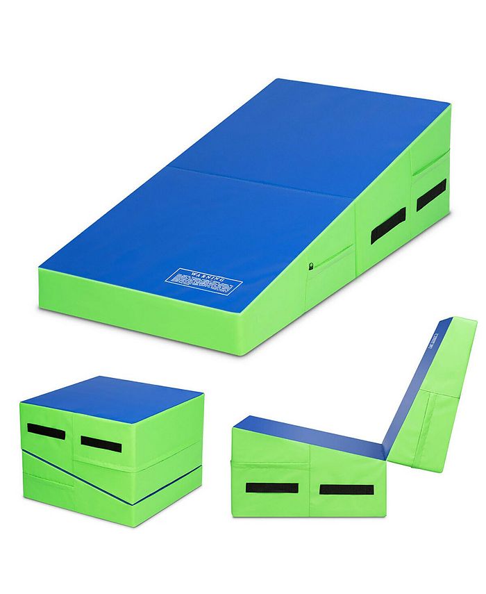 Costway Folding Gymnastics Tumbling Mat Incline Cheese Wedge Exercise ...
