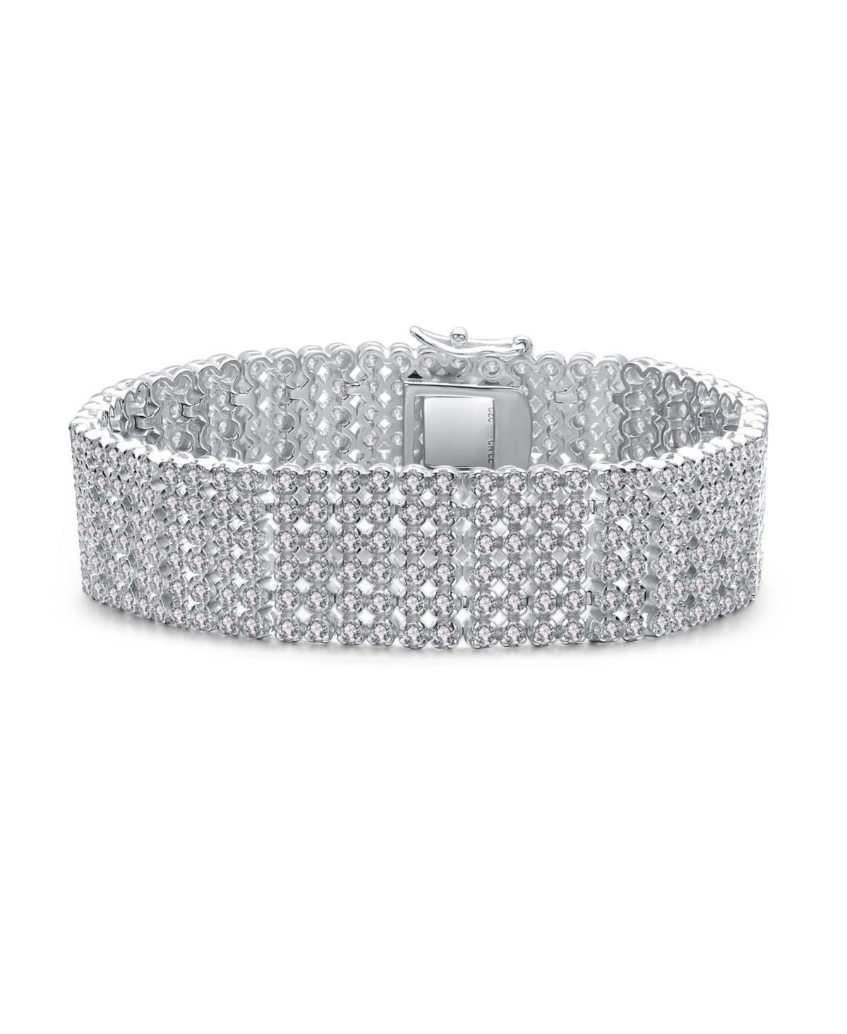 Click here for Sterling Silver Cubic Zirconia Wide 6 Row Tennis b... prices