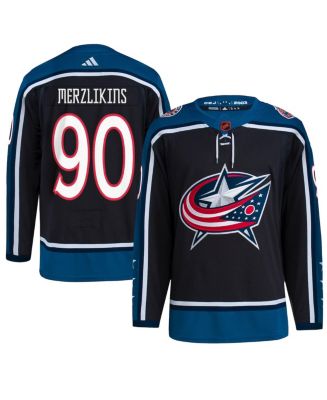Men's adidas Elvis Merzlikins Black Columbus Blue Jackets Reverse Retro ...
