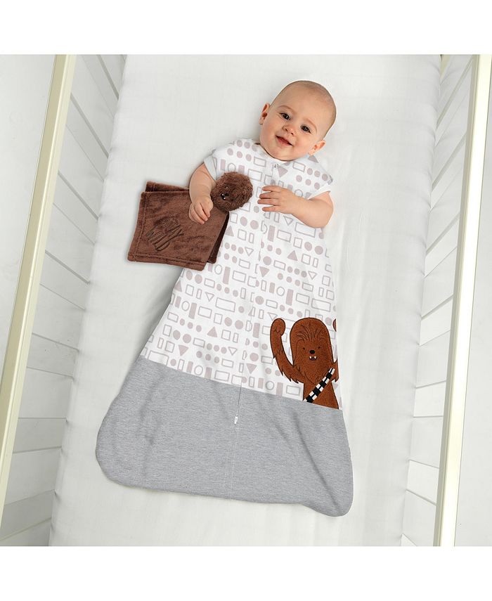 Lambs & Ivy Star Wars Chewbacca Wearable Blanket & Lovey Baby Gift Set ...