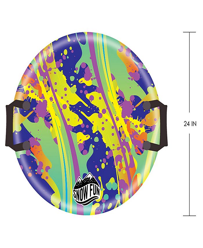 SNOWFUN Foam Disc Sled Splatter 24" Round - Macy's