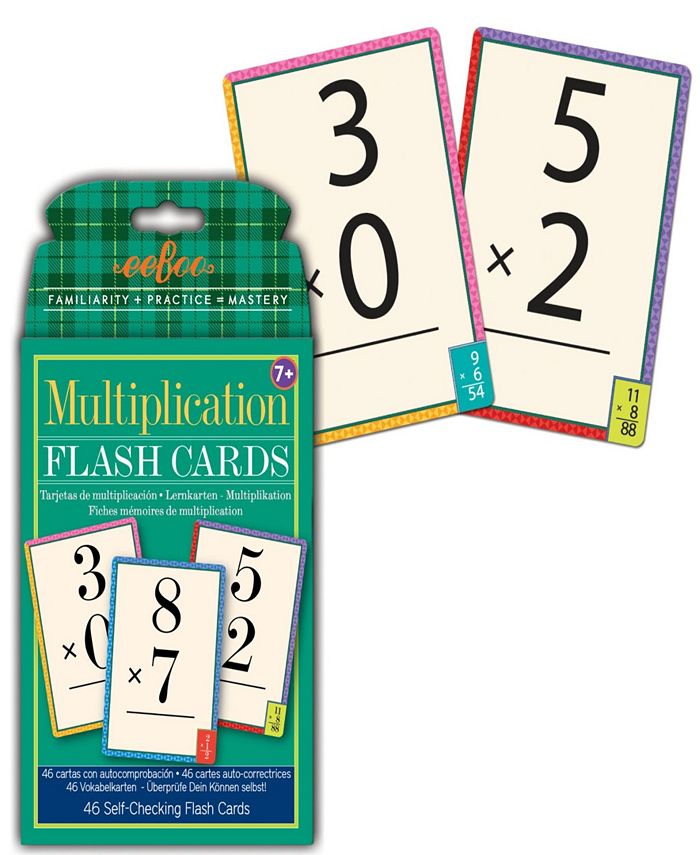 Eeboo Multiplication Educational Flash Cards 46 Piece Set - Macy's