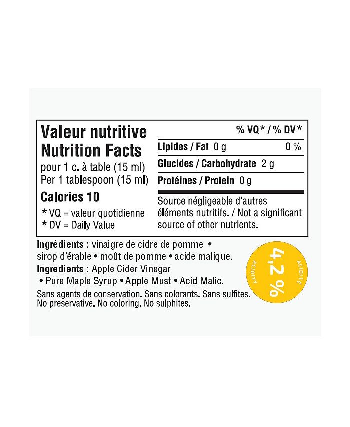 Surette Yellow Cider & Maple Vinegar, Artisan Made, From Canada 2 x 250 ...