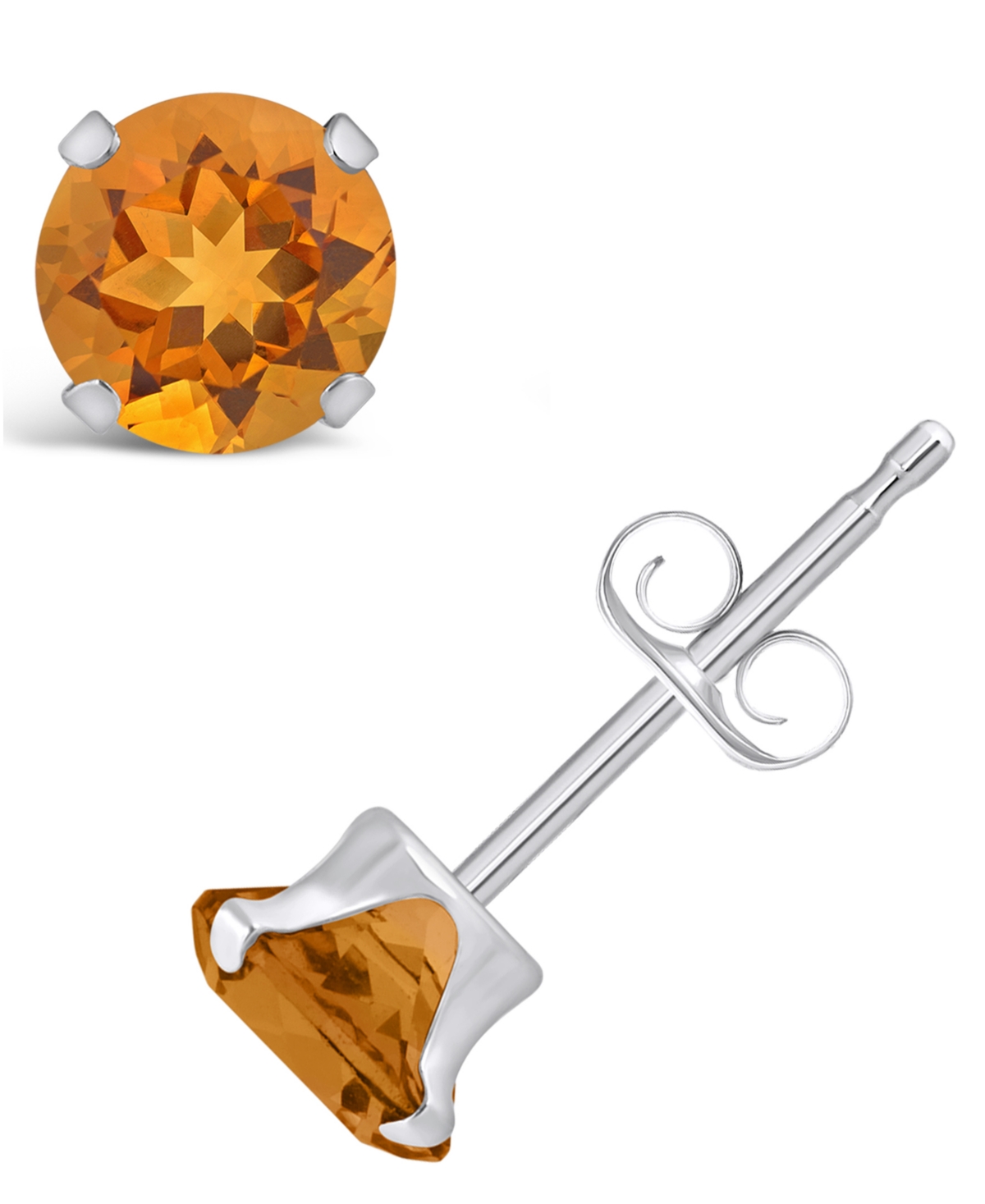 Click here for Macys Gemstone Stud Earrings in 10k White Gold - C... prices