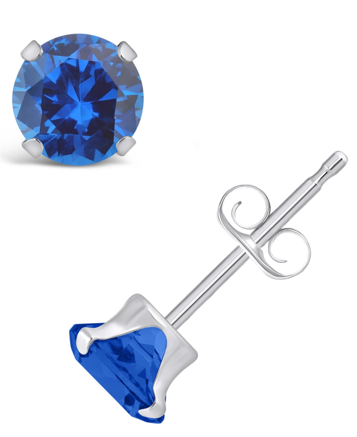 Click here for Macys Gemstone Stud Earrings in 10k White Gold - S... prices