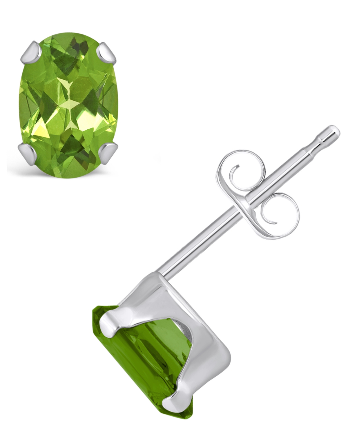 Click here for Macys Gemstone Stud Earrings in 10k White Gold - P... prices