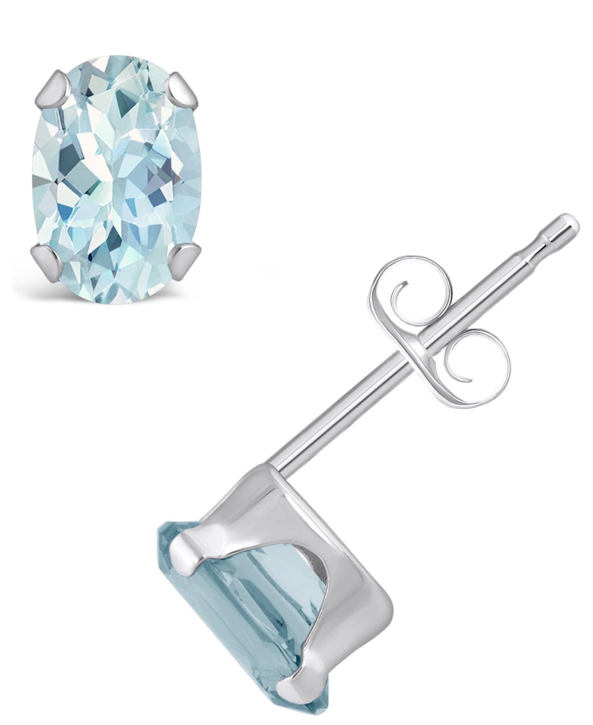 Click here for Macys Gemstone Stud Earrings in 10k White Gold - A... prices