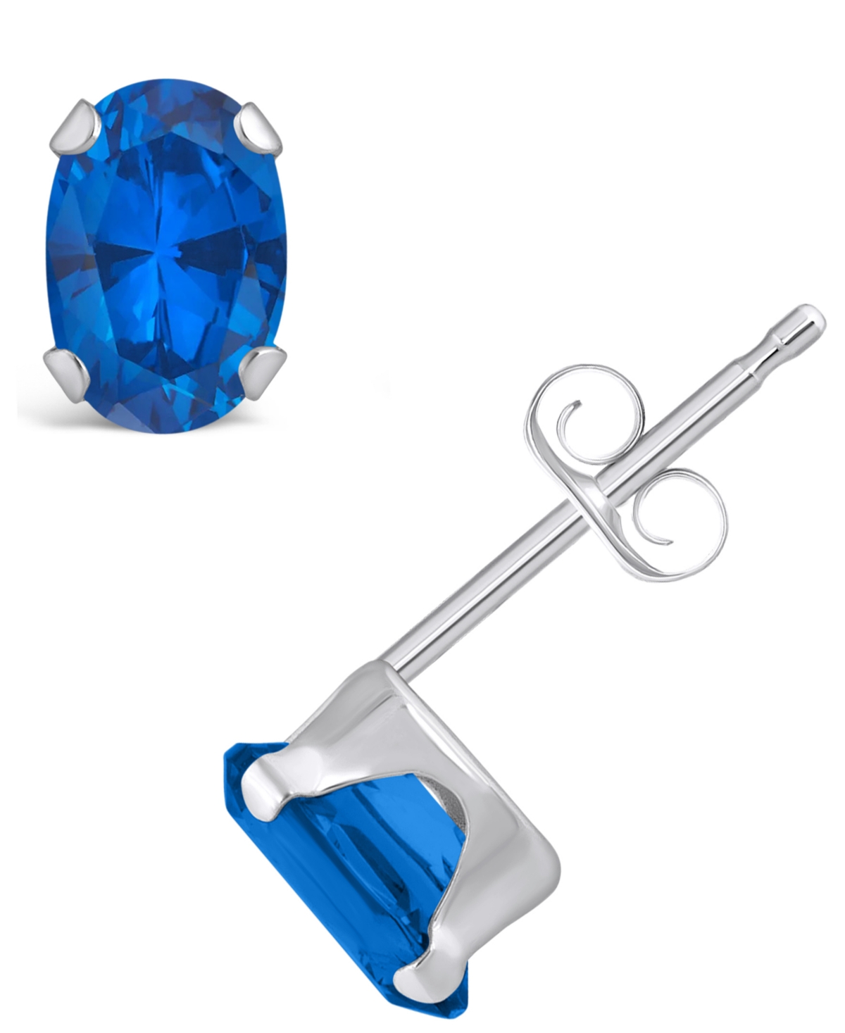 Click here for Macys Gemstone Stud Earrings in 10k White Gold - S... prices