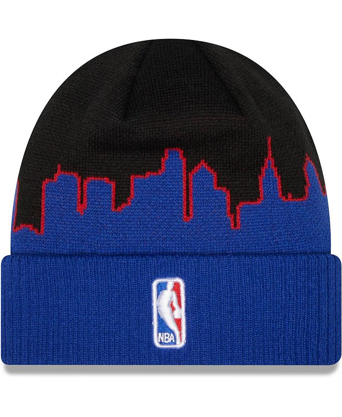 New Era Men's Royal and Black Philadelphia 76ers 2022 Tip-Off Cuffed Knit Hat - Macy's