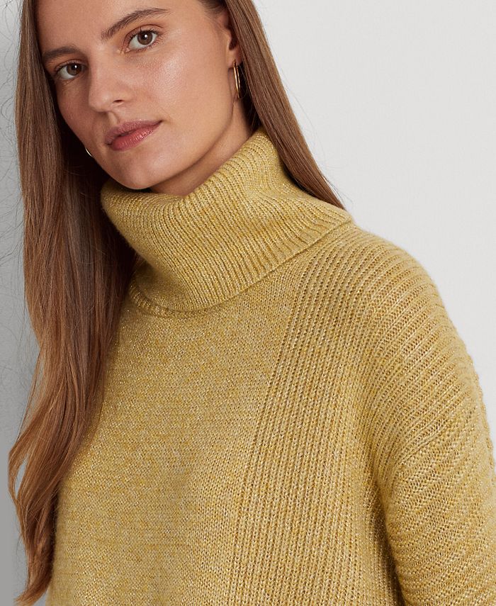 Lauren Ralph Lauren Women's Metallic Turtleneck Sweater - Macy's