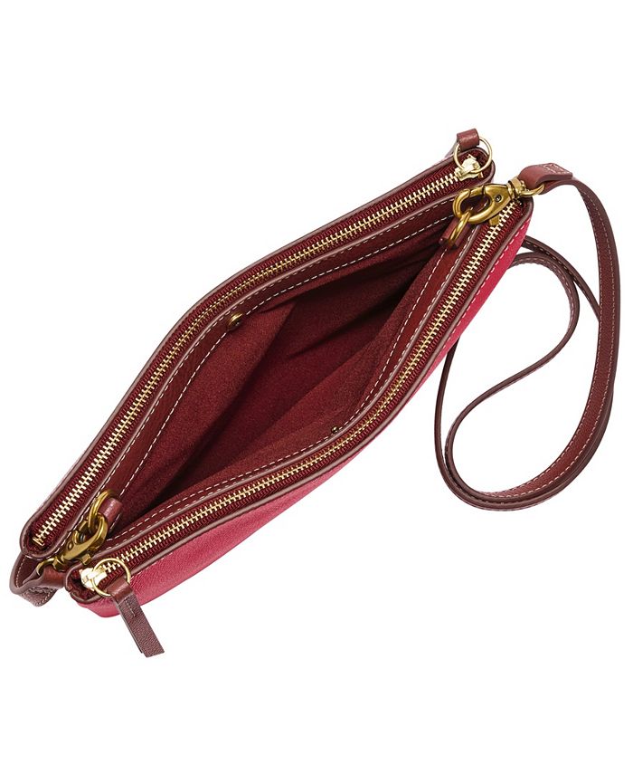 Fossil Devon Leather Crossbody Bag - Macy's