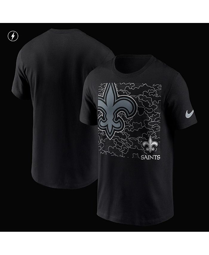 Nike Men's Black New Orleans Saints RFLCTV T-shirt - Macy's